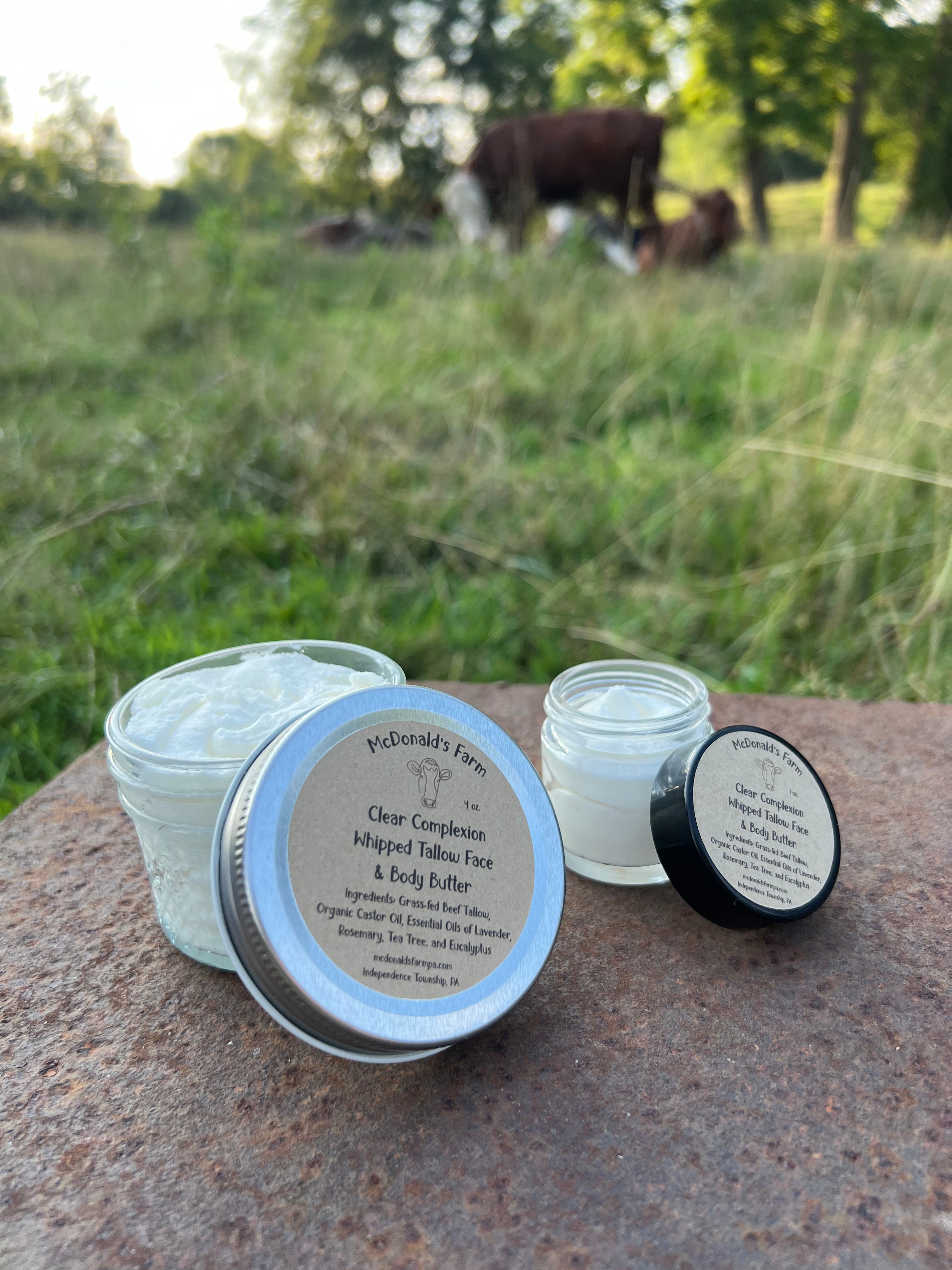 Clear Complexion Whipped Tallow Face & Body Butter – McDonald's Farm