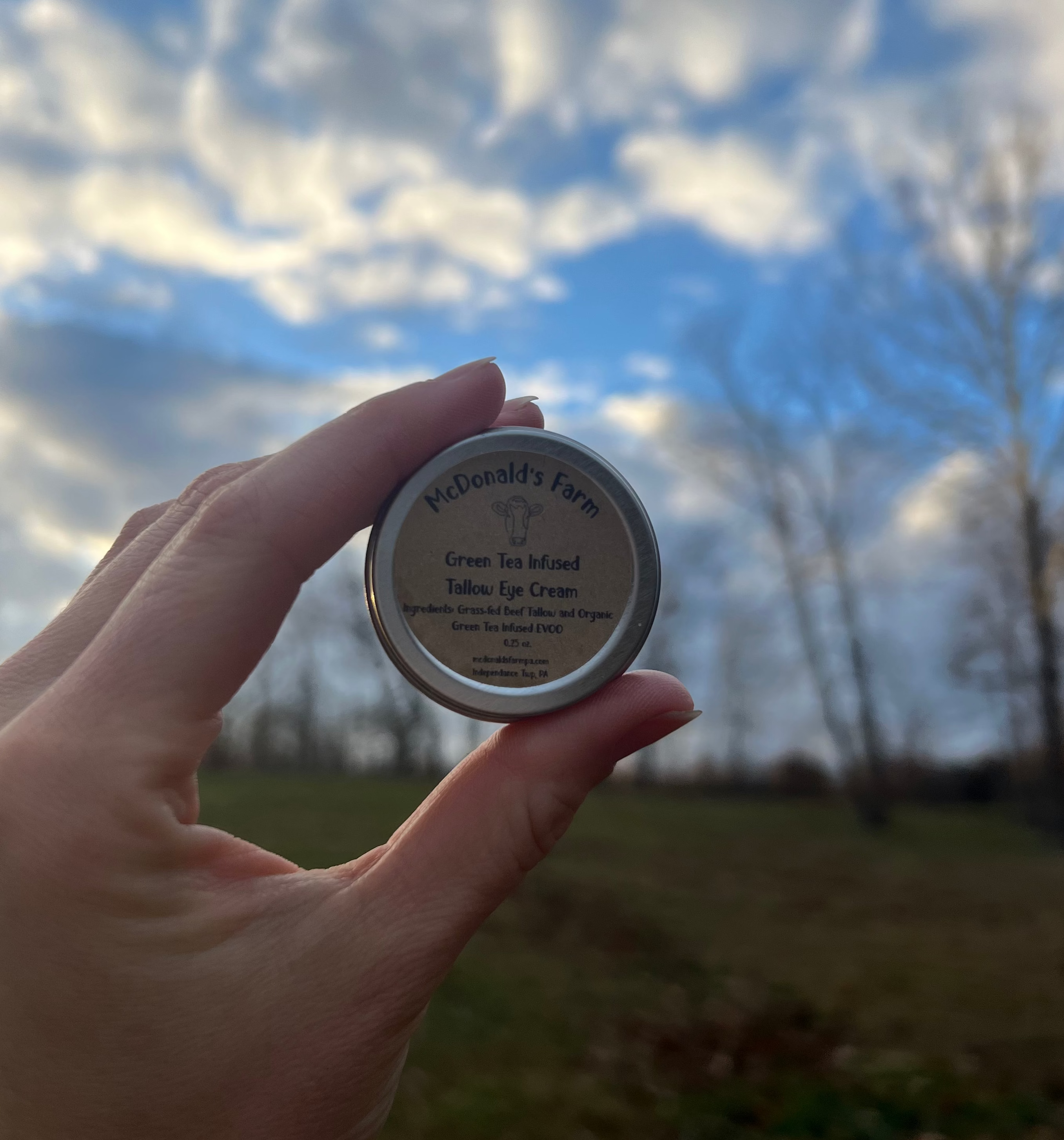 Green Tea Infused Tallow Eye Cream – McDonald's Farm